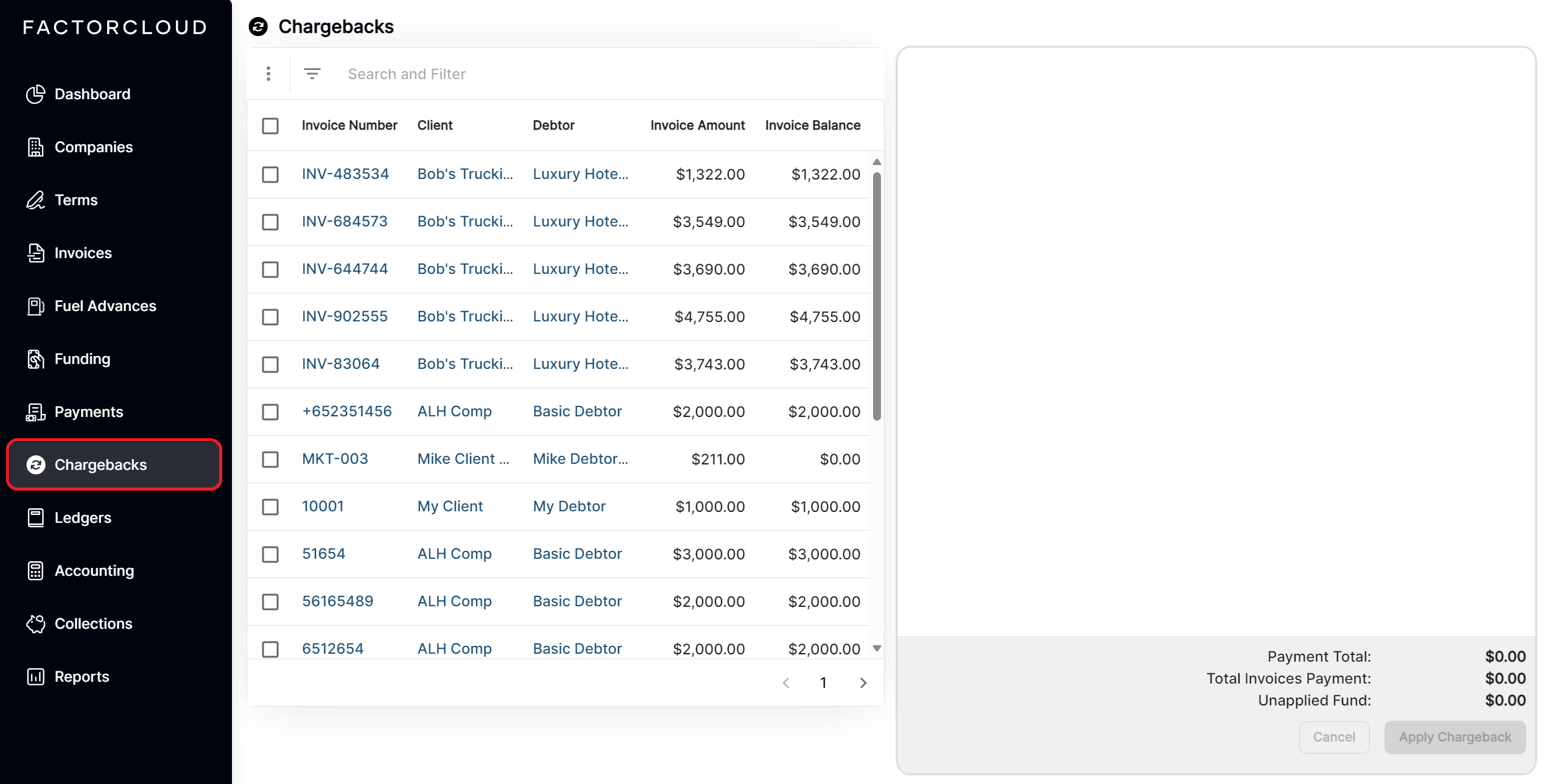 How to Apply a Chargeback – FactorCloud