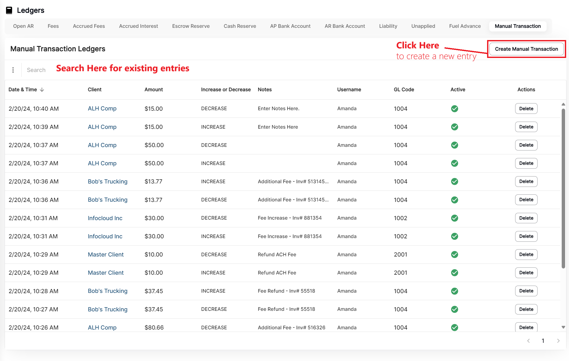 How to Create a Manual Transaction – FactorCloud