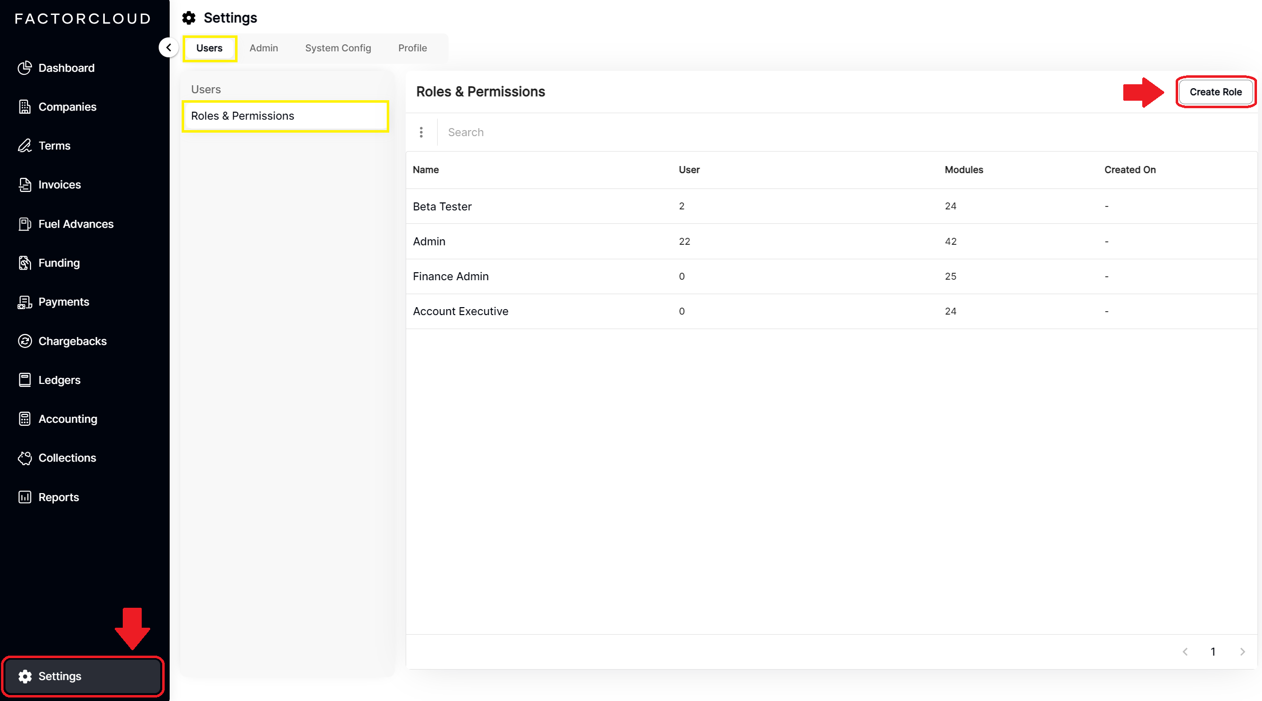 How To Create User Roles – FactorCloud